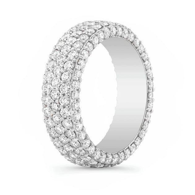 Round cut Pave Eternity Diamond Ring Men or Women – Kingofjewelry.com
