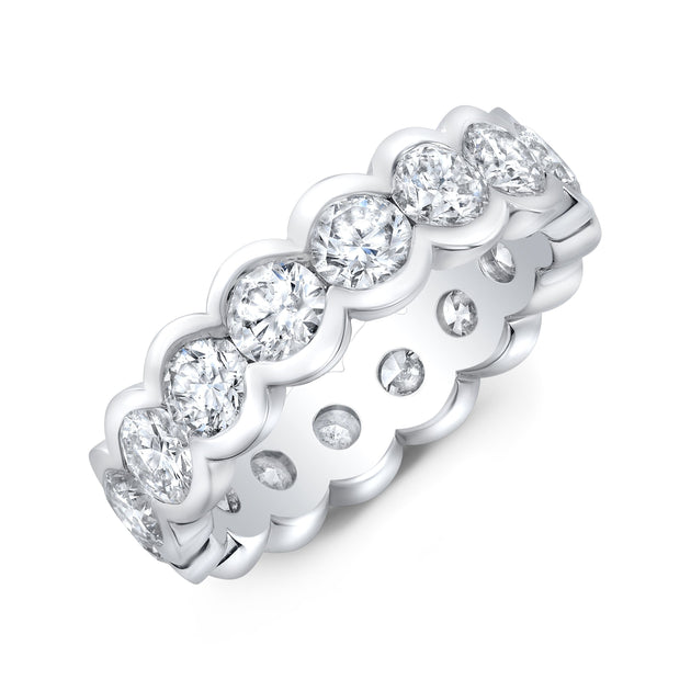 Half Bezel Eternity Band, Bezel Set Eternity Ring, 5 Ctw ...