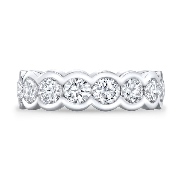 Half Bezel Eternity Band, Bezel Set Eternity Ring, 5 Ctw ...
