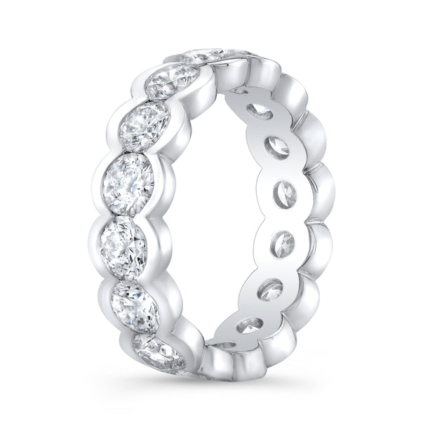 Half Bezel Eternity Band, Bezel Set Eternity Ring, 5 Ctw ...